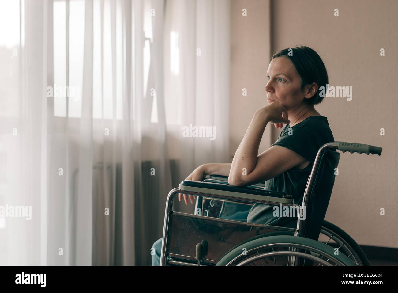 Sad Physically Disabled People