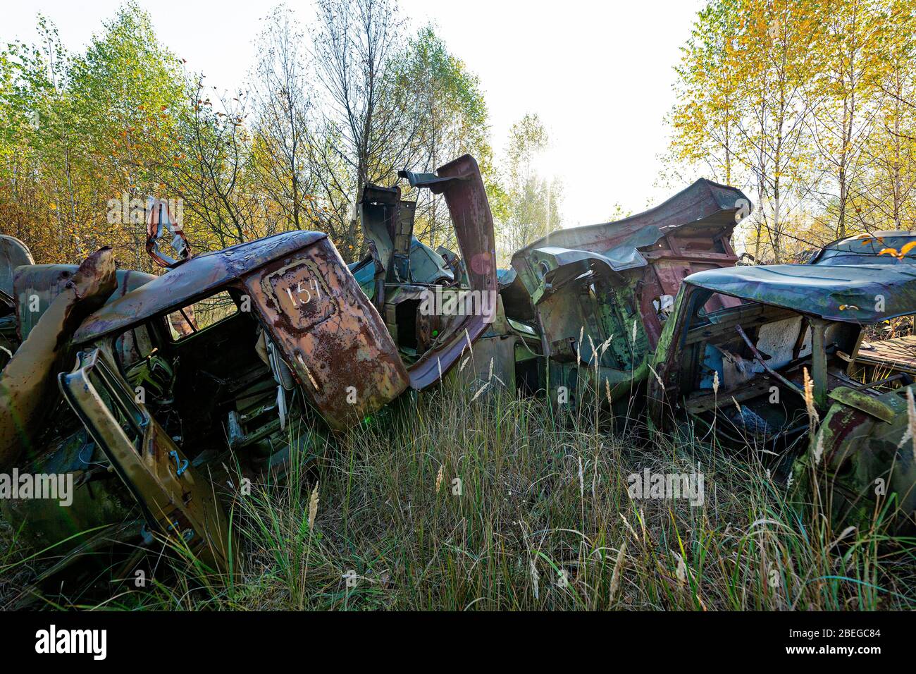 The October 19, 2019, photo of Rasocha, a radioactive cemetery of ...