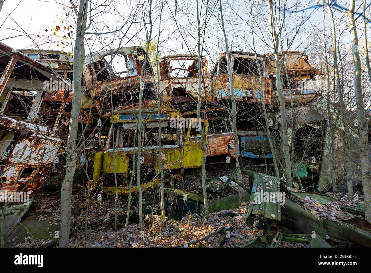The October 19, 2019, photo of Rasocha, a radioactive cemetery of ...