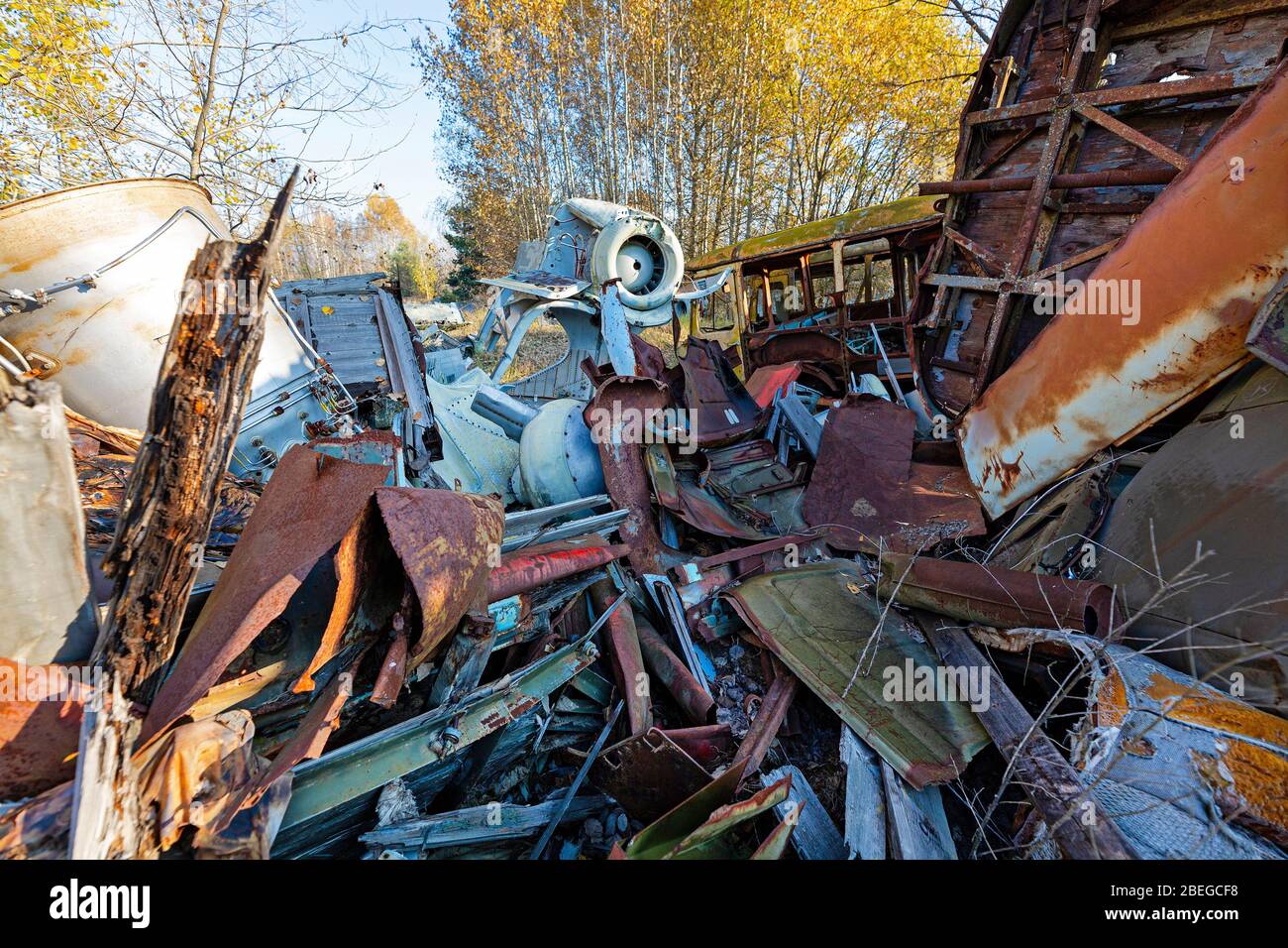 The October 19, 2019, photo of Rasocha, a radioactive cemetery of ...