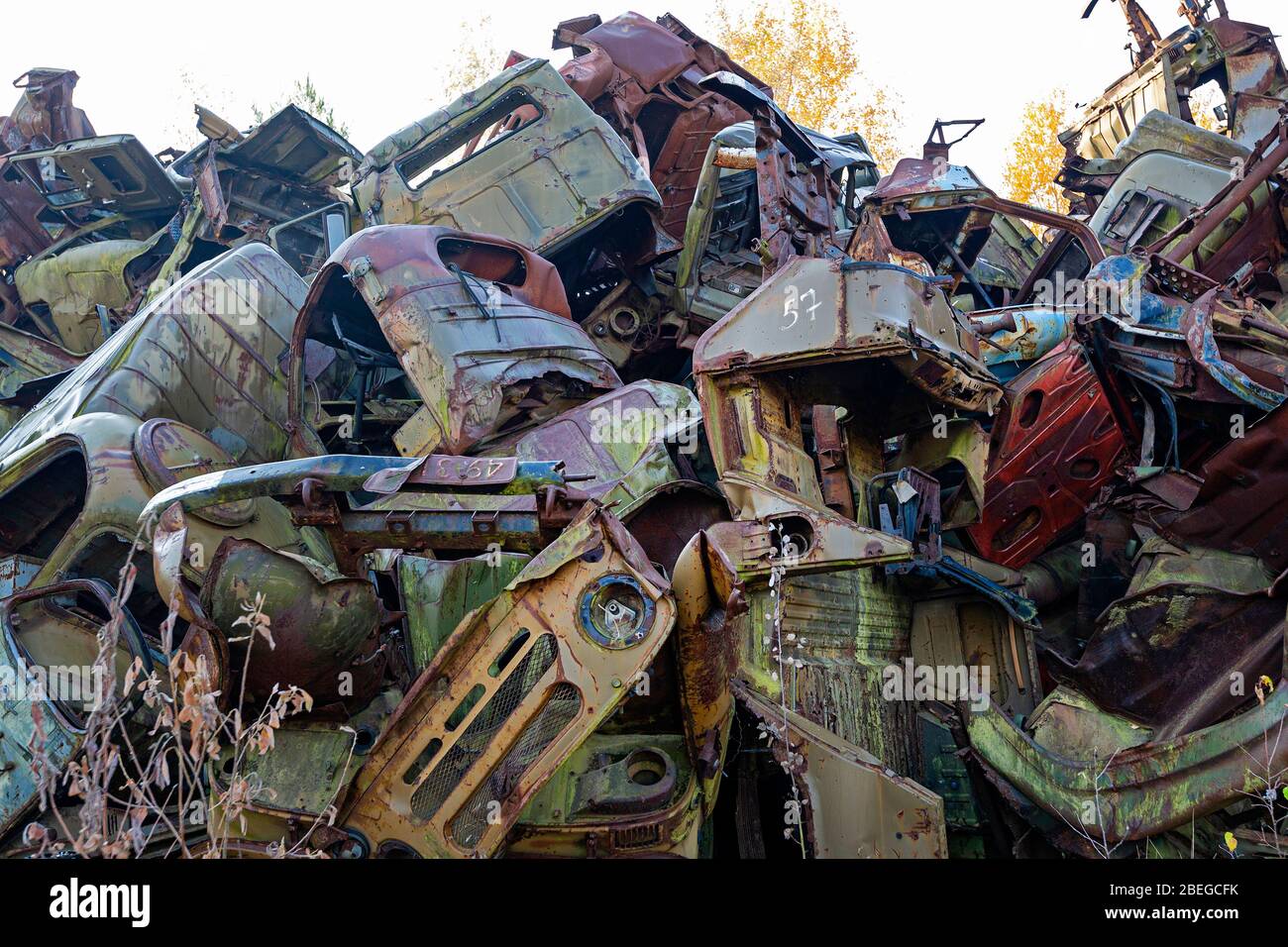 The October 19, 2019, photo of Rasocha, a radioactive cemetery of ...