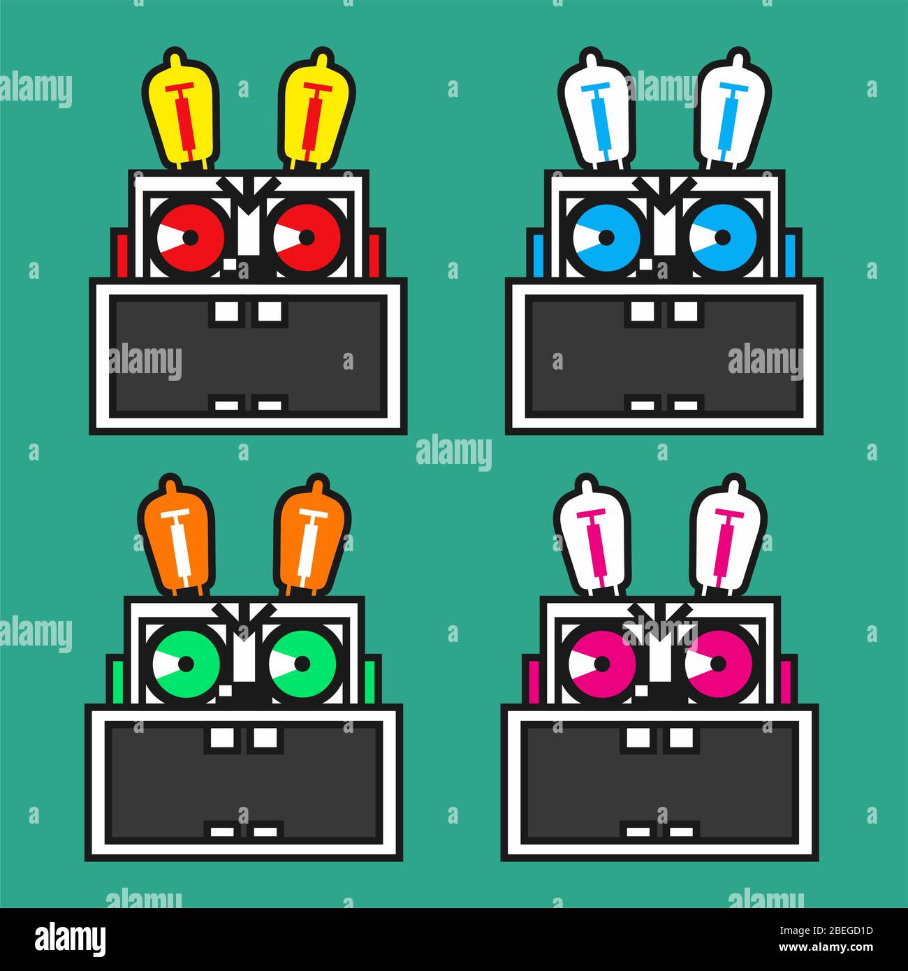 Rabbit cartoon character graffiti hi-res stock photography and images ...