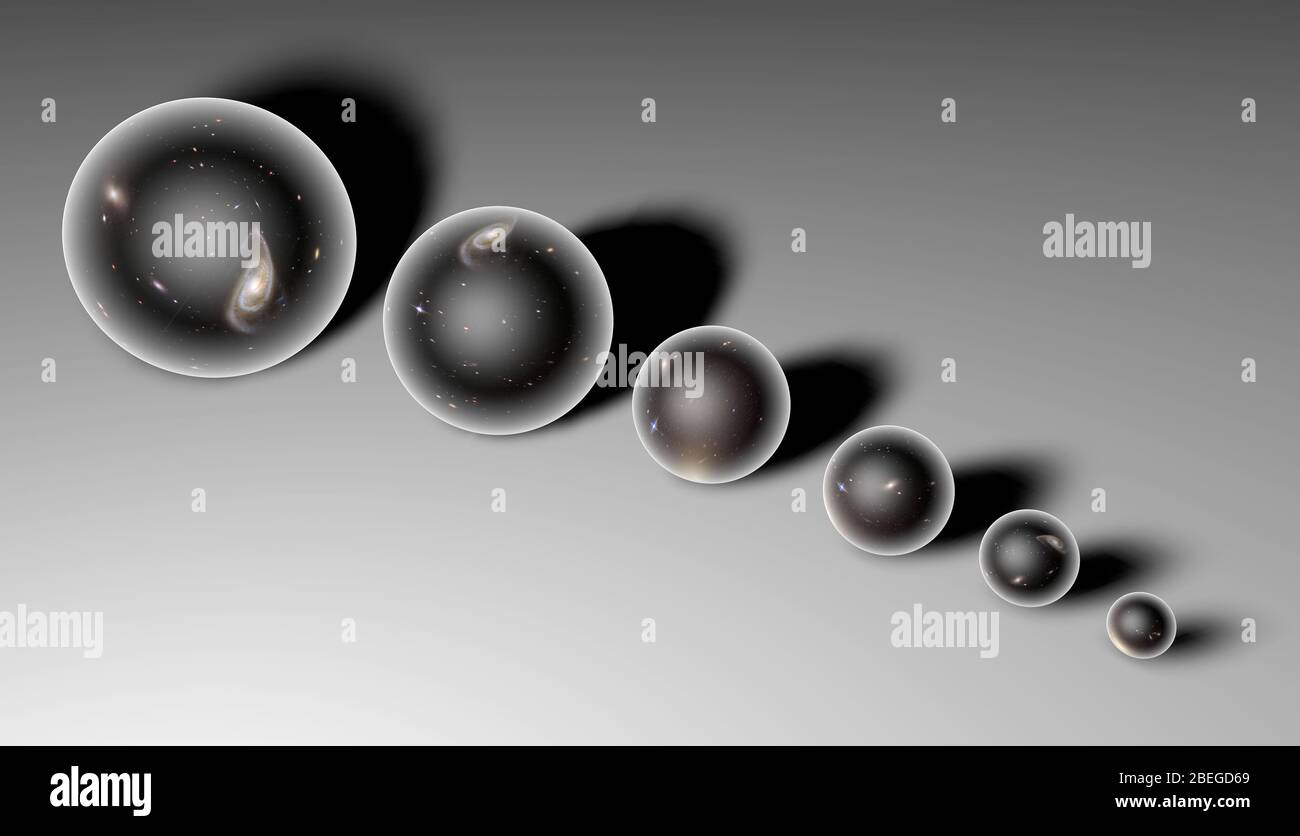 Shrinking Universe, Illustration Stock Photo - Alamy