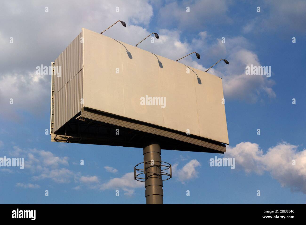 Empty billboard and building on the sky background Stock Photo - Alamy