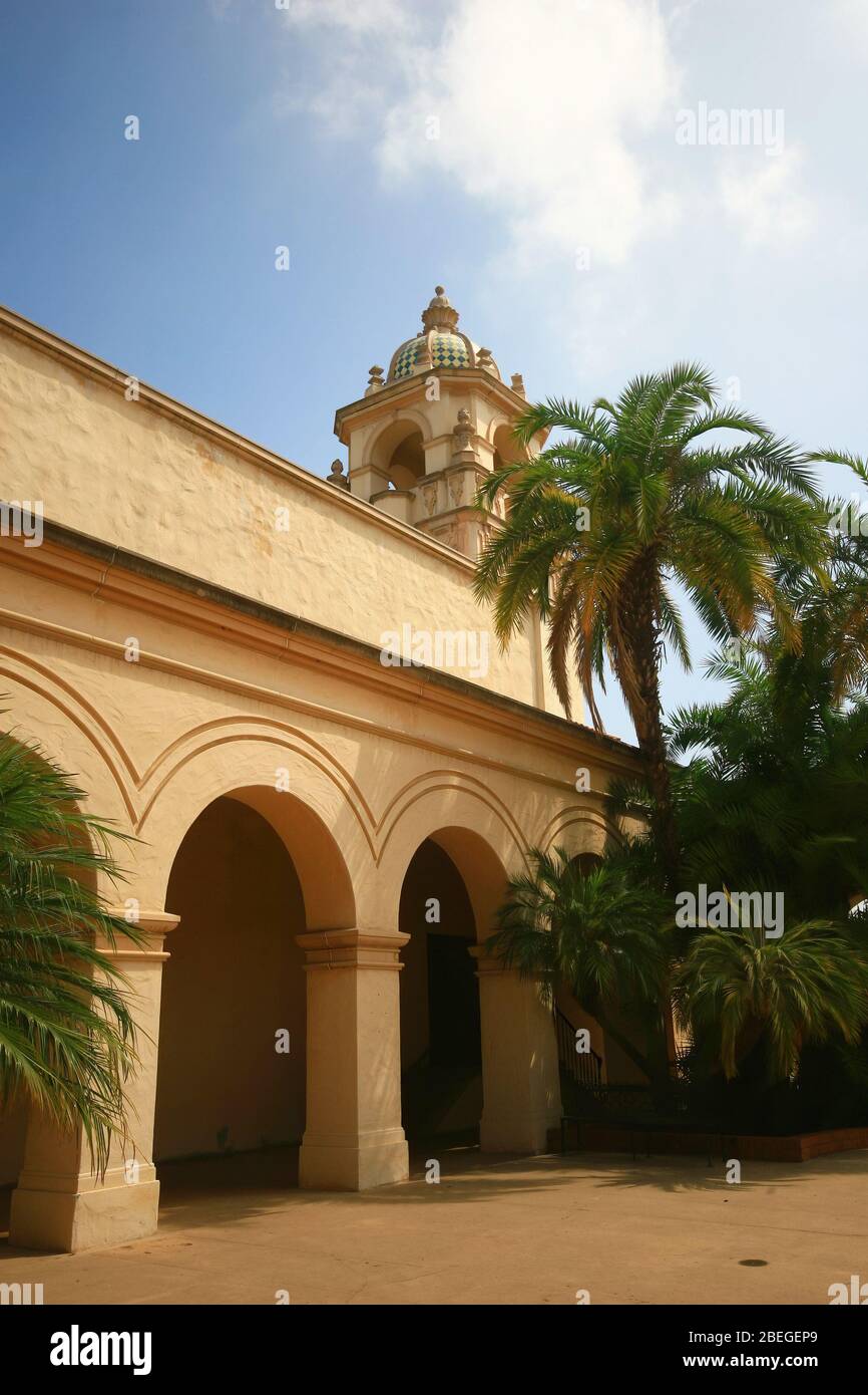 Sunny view of the Balboa Park at San Diego, California Stock Photo - Alamy