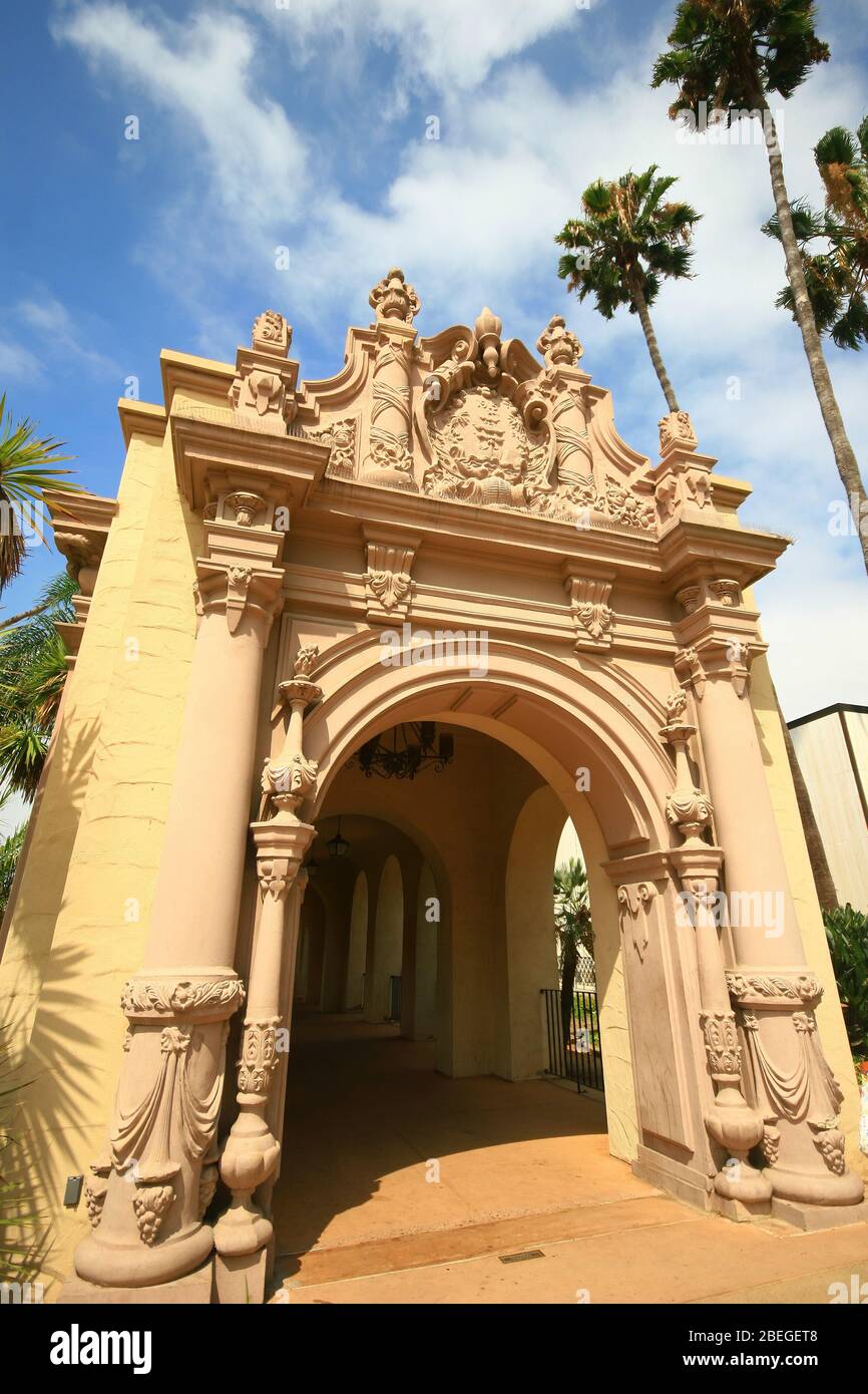 Sunny view of the Balboa Park at San Diego, California Stock Photo - Alamy