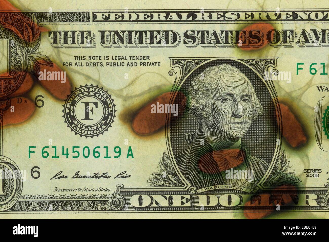 Dollar Bill and Germs Stock Photo - Alamy