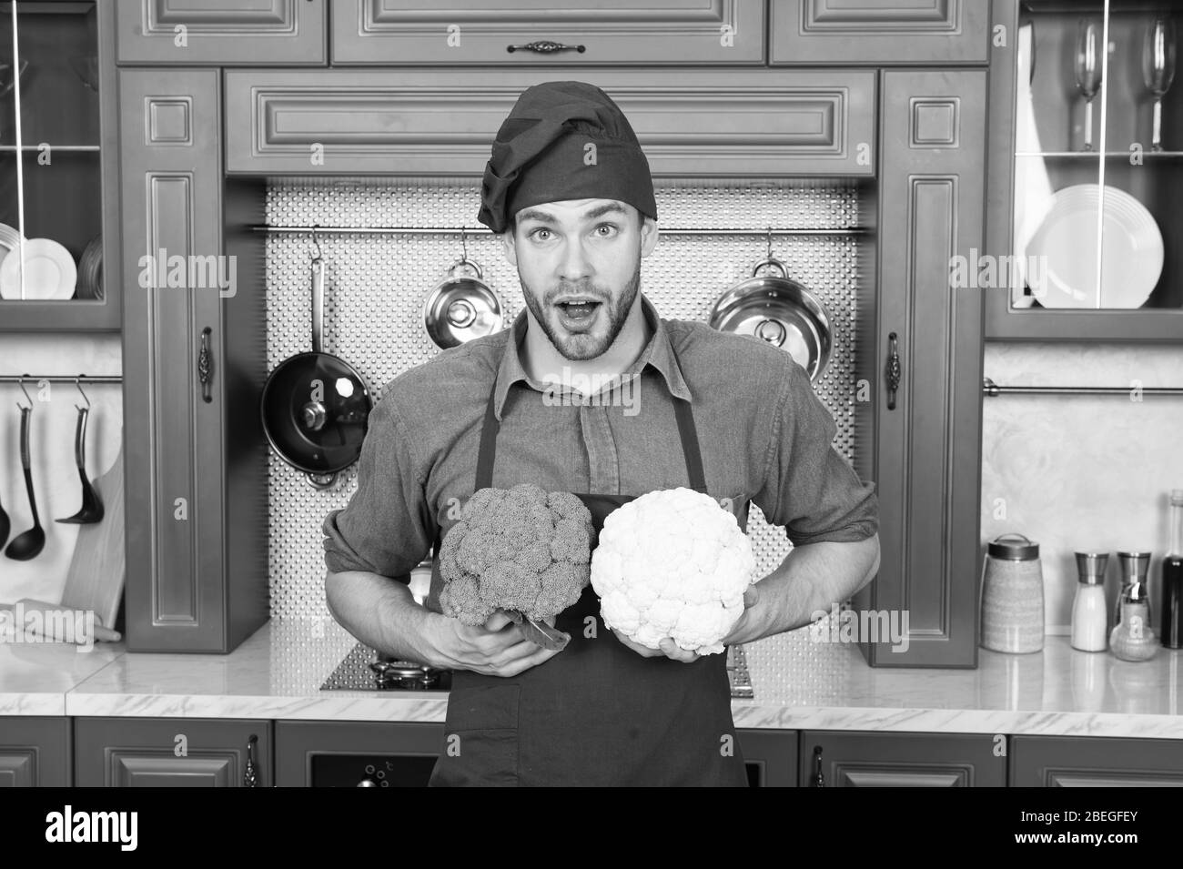young chef cook cauliflower. cauliflower power is mens health ...
