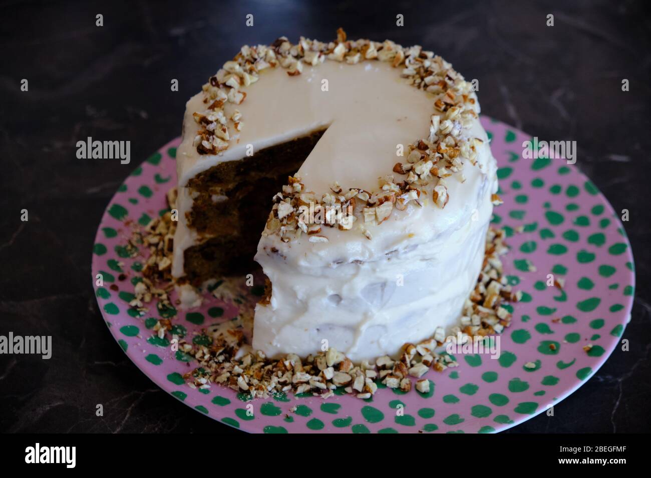 Homemade healthy carrot cake, white frosting, delicious cake, cake ...
