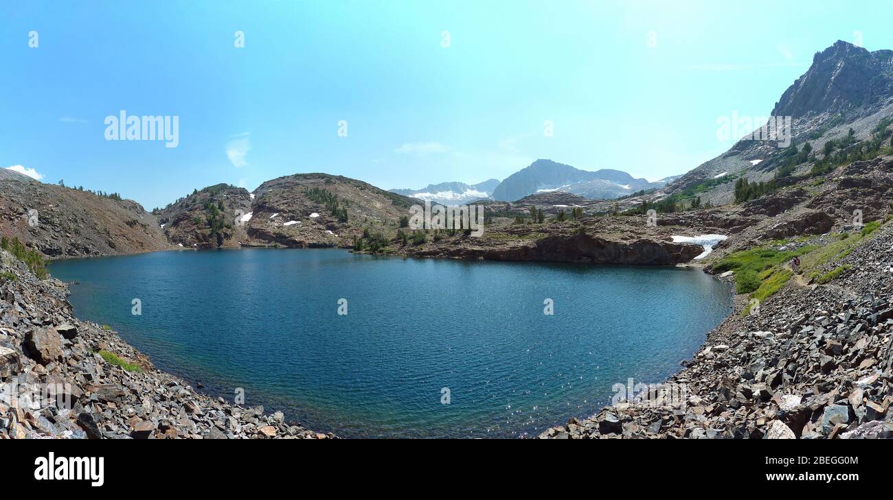 Sunny view of the Steelhead Lake at Inyo National Forest, California ...