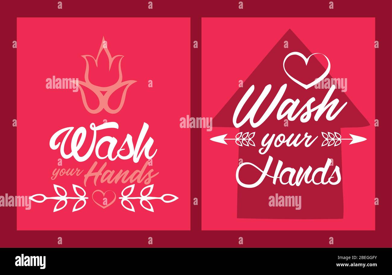 stay at home poster campaign with house and flower Stock Vector Image ...