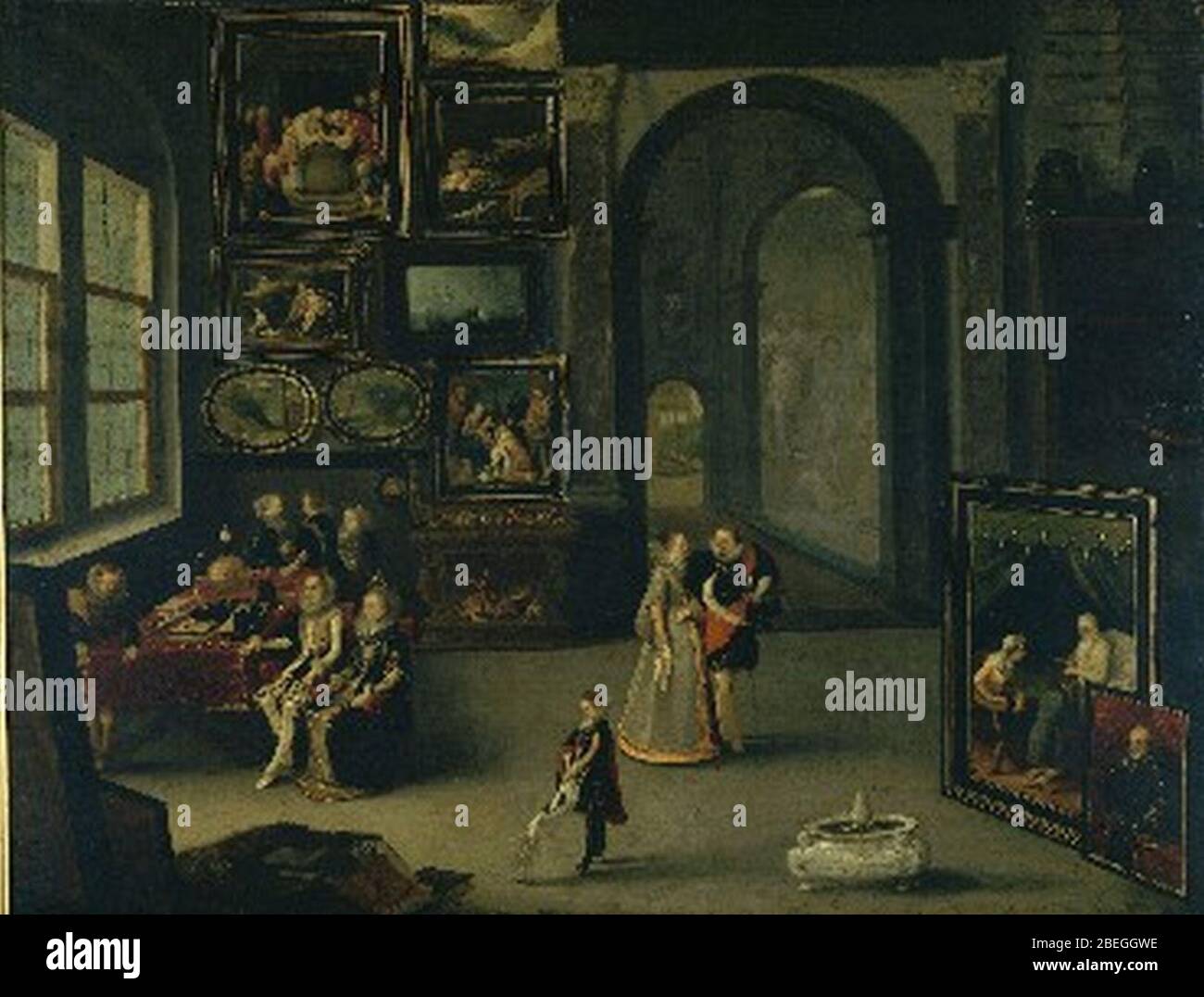 Hendrik Staben - Archdukes Albert and Isabella visit an art collection ...