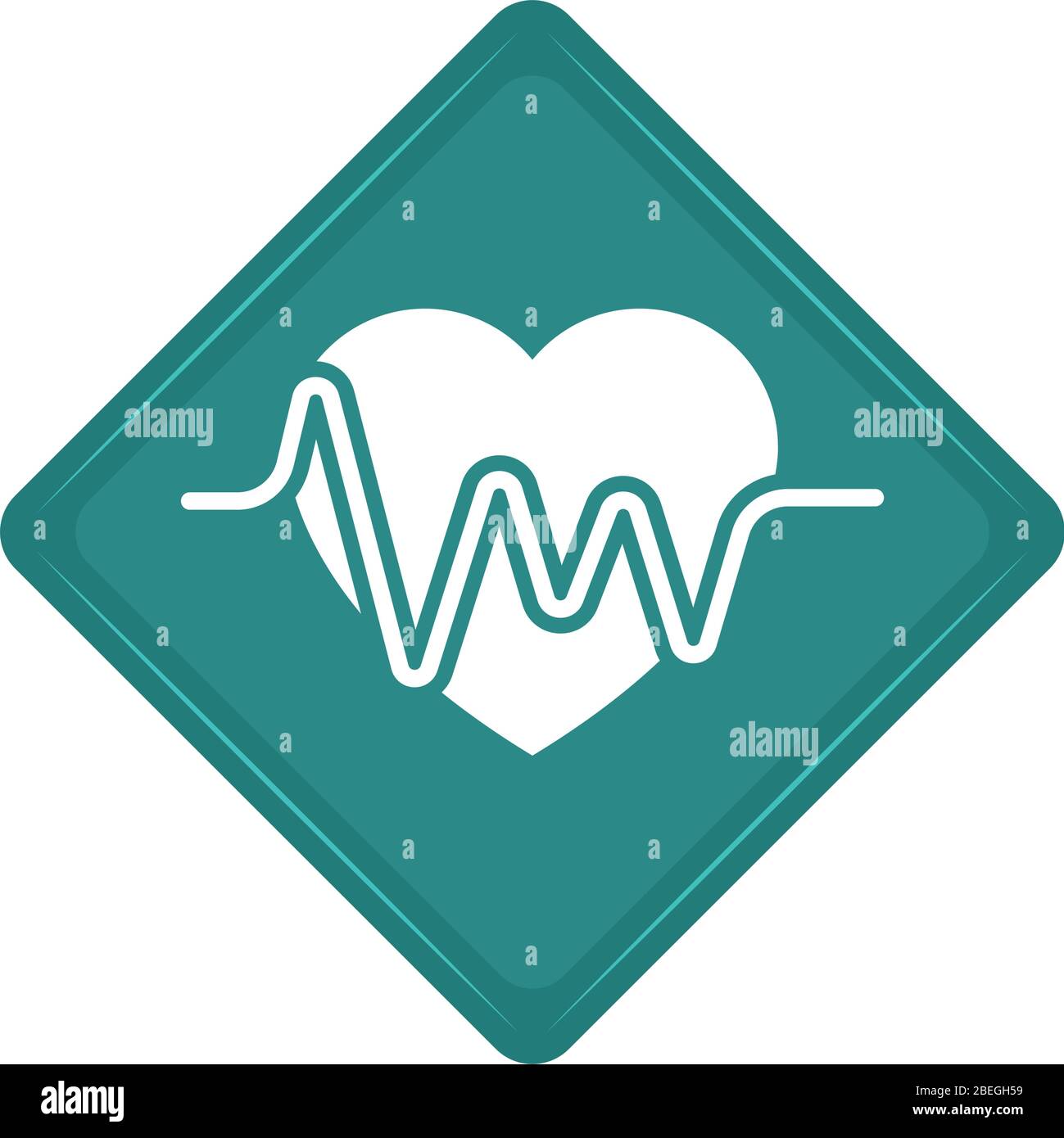 Sticker of an electrocardiogram icon Stock Vector Image & Art - Alamy