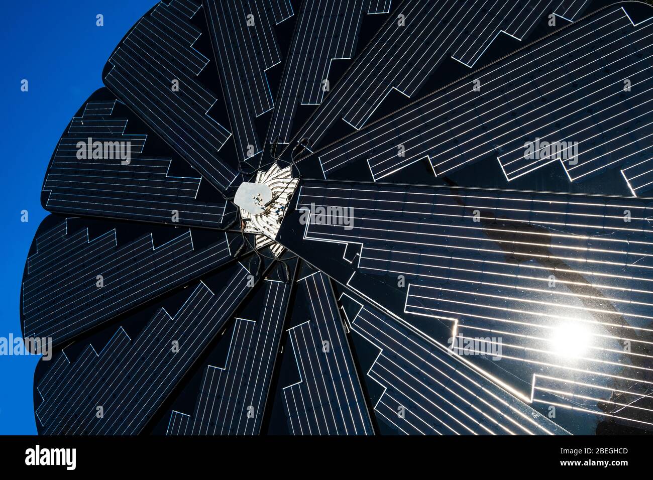 Circular Solar Panel For Creation Of Photovoltaic Renewable Energy ...
