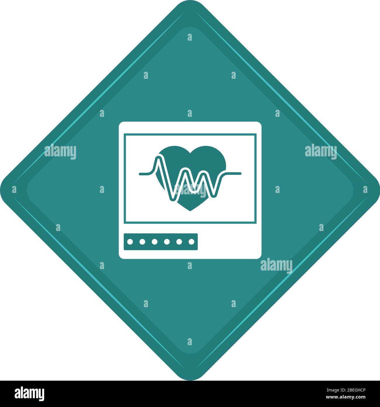 Sticker of an electrocardiogram icon Stock Vector Image & Art - Alamy