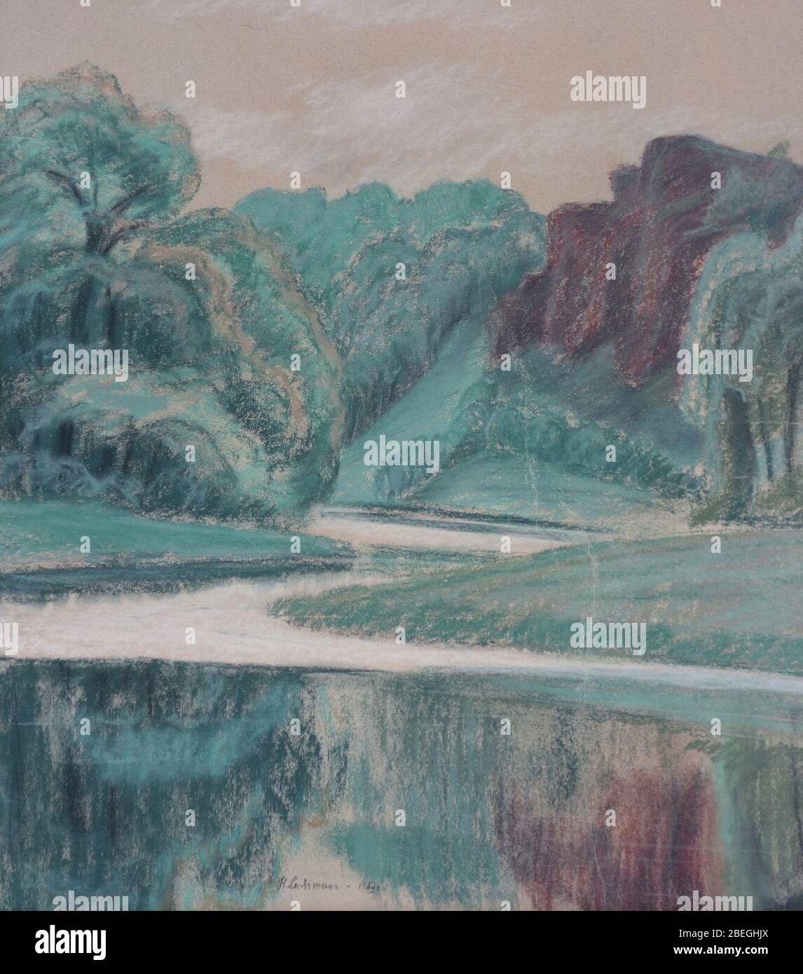 Henni Lehmann - Landschaft am See Stock Photo - Alamy