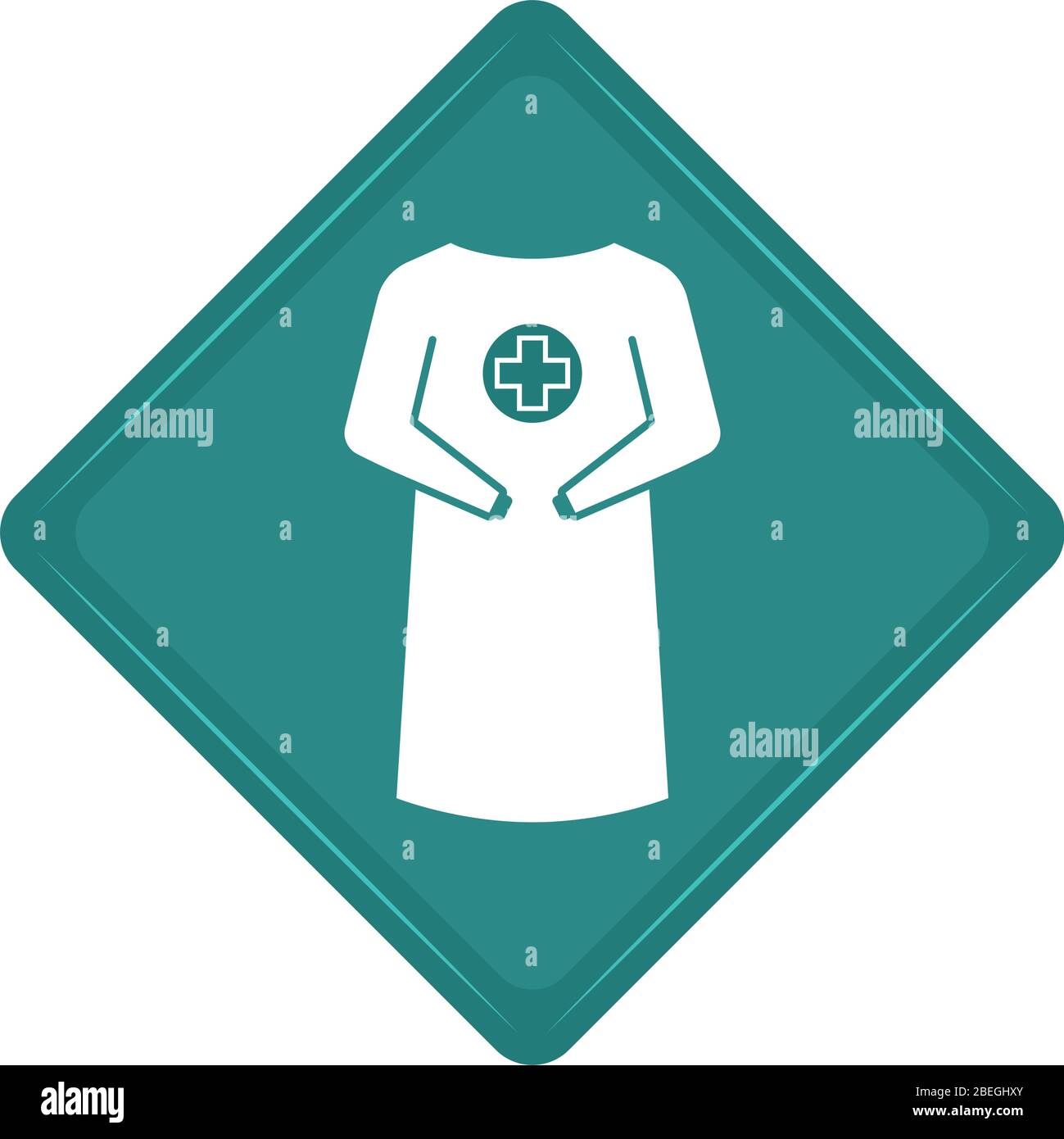Sticker of a surgical gown icon Stock Vector Image & Art - Alamy