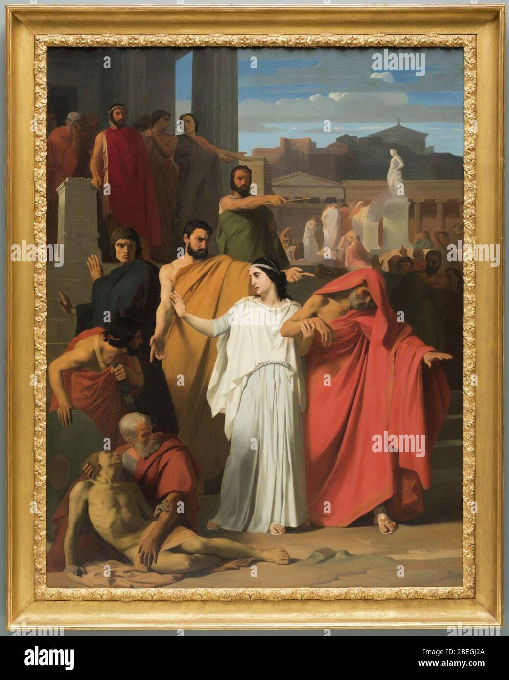Henri Augustin Gambard - Oedipus Going into Exile from Thebes Stock ...