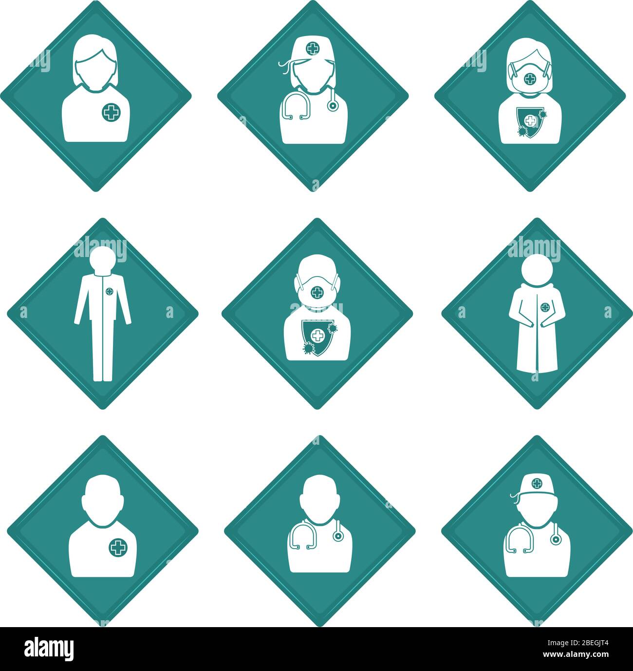 Set of doctors icons stickers Stock Vector Image & Art - Alamy