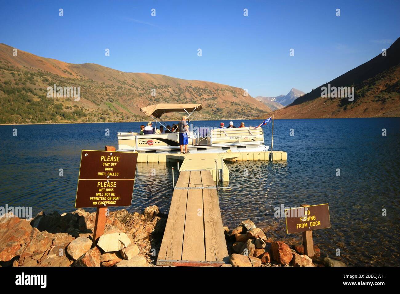 Lee Vining, AUG 13, 2009 - Sunny view of the Saddlebag Lake Stock Photo ...