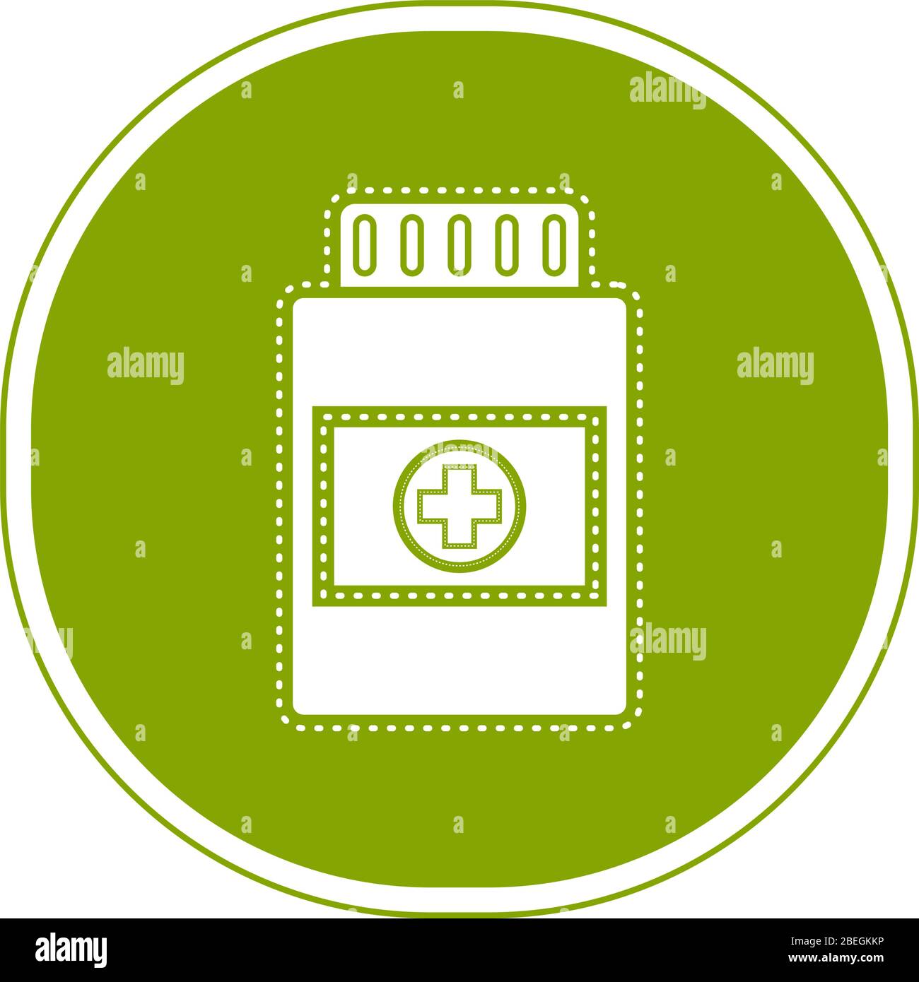 Sticker of a pill bottle icon Stock Vector Image & Art - Alamy