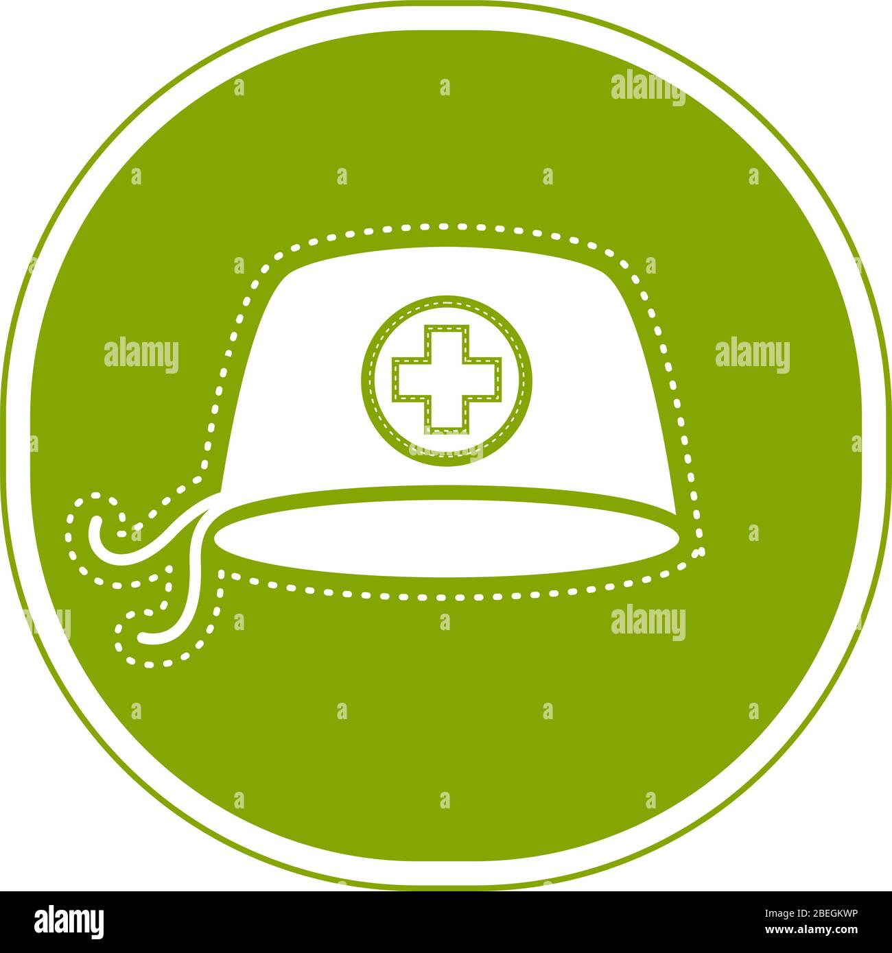 Sticker of a surgical cap icon Stock Vector Image & Art - Alamy