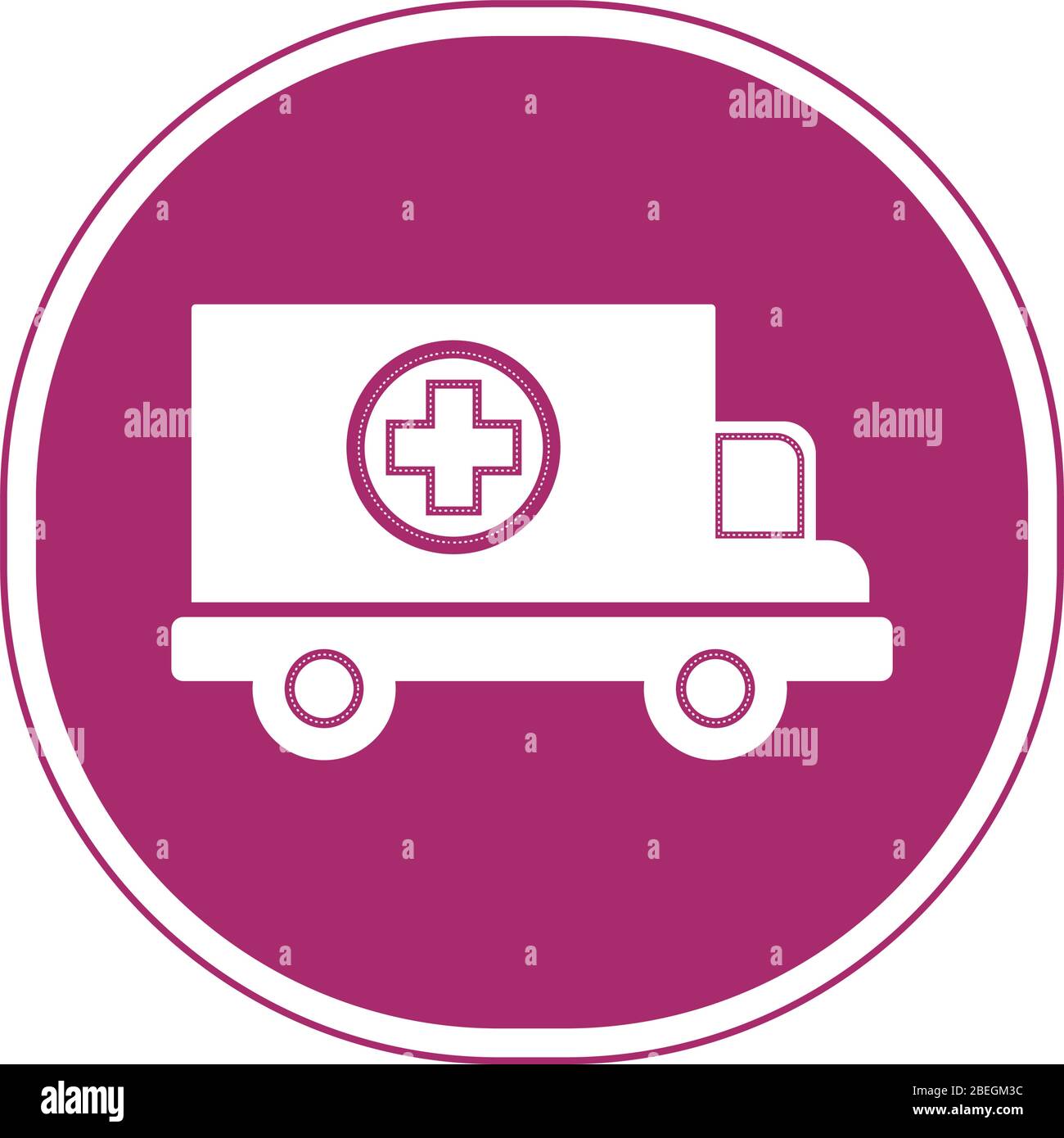 Sticker of an ambulance icon Stock Vector Image & Art - Alamy