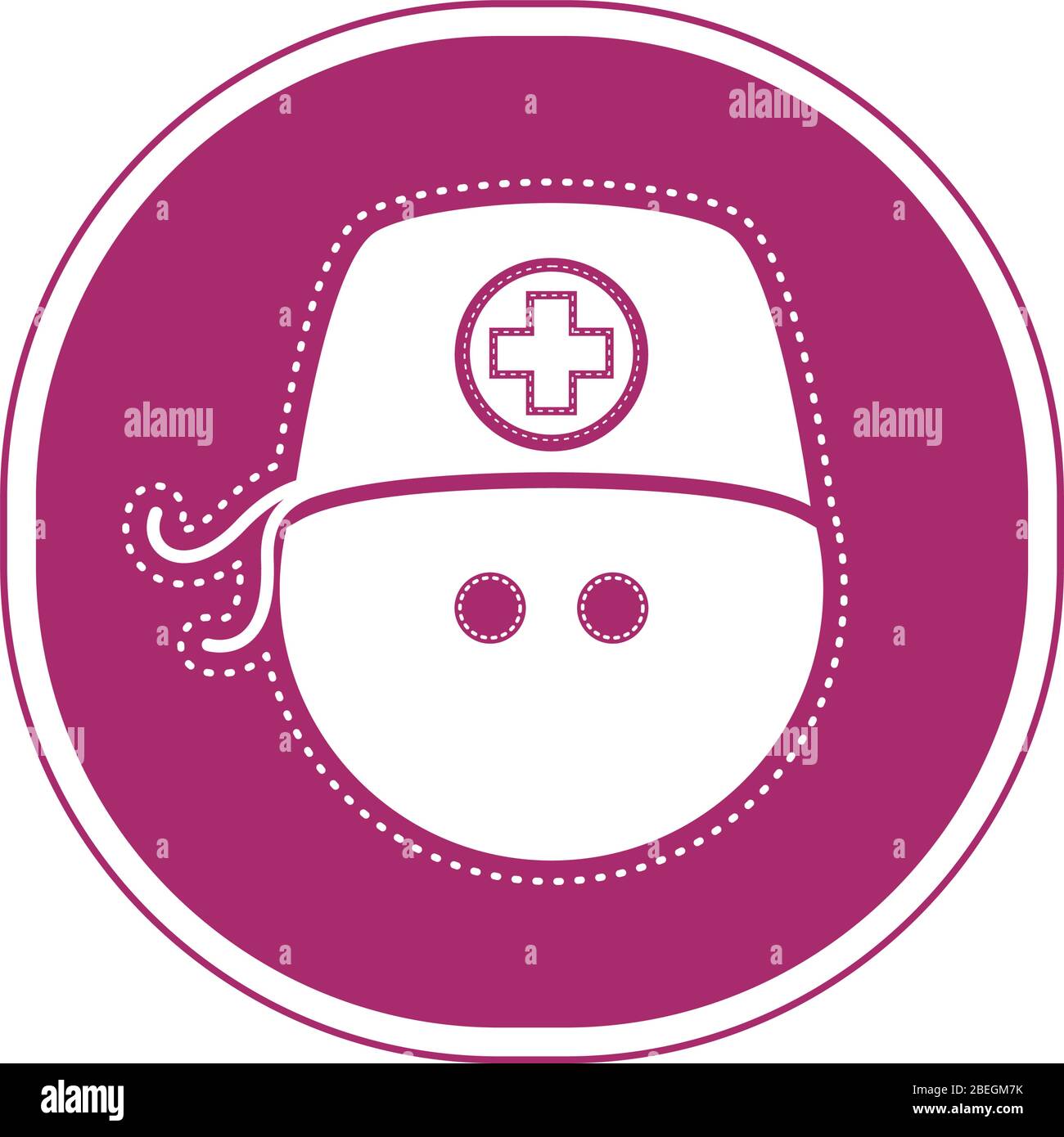 Sticker of a man with a surgical cap icon Stock Vector Image & Art - Alamy