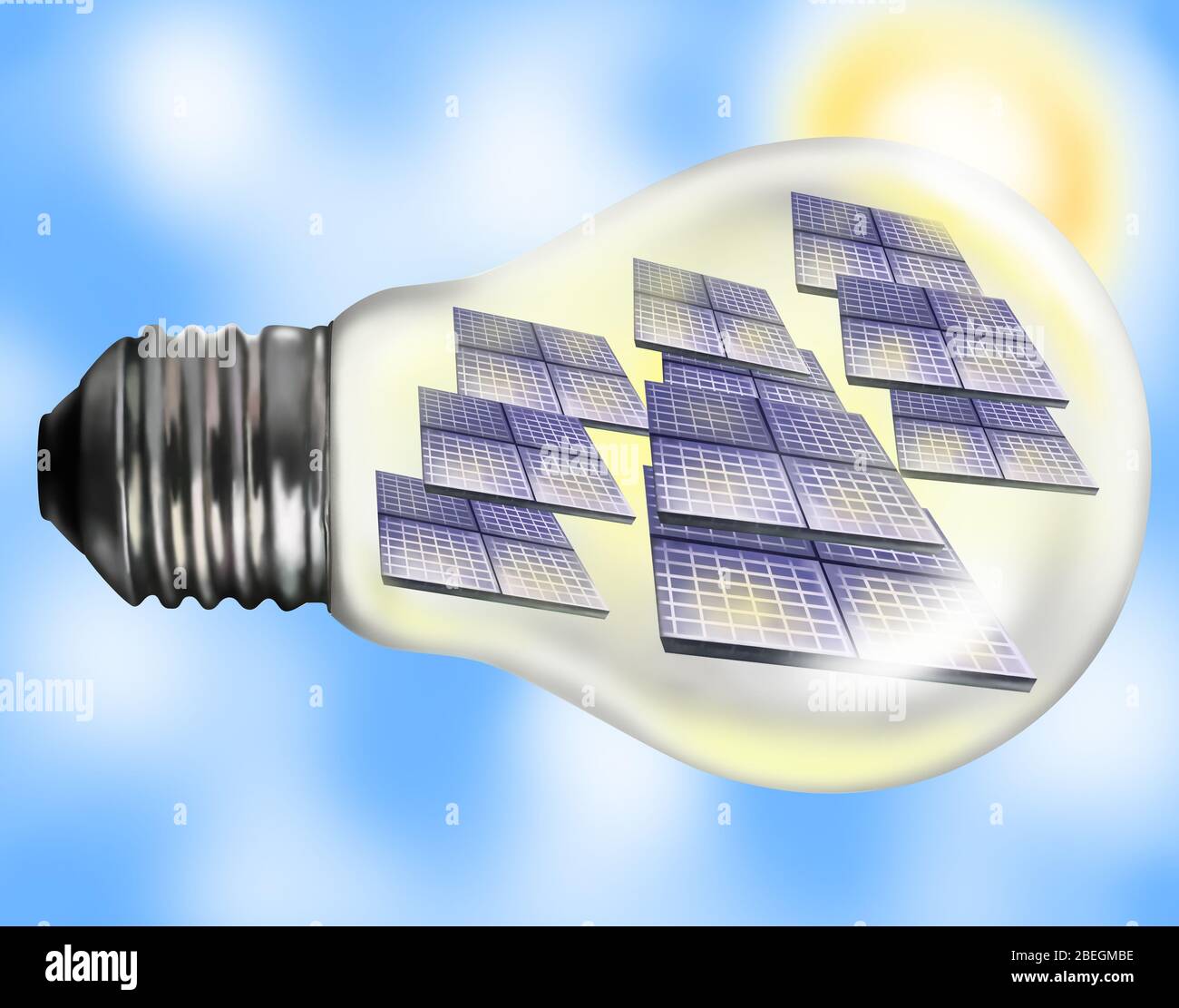 Solar Power Lightbulb Stock Photo - Alamy