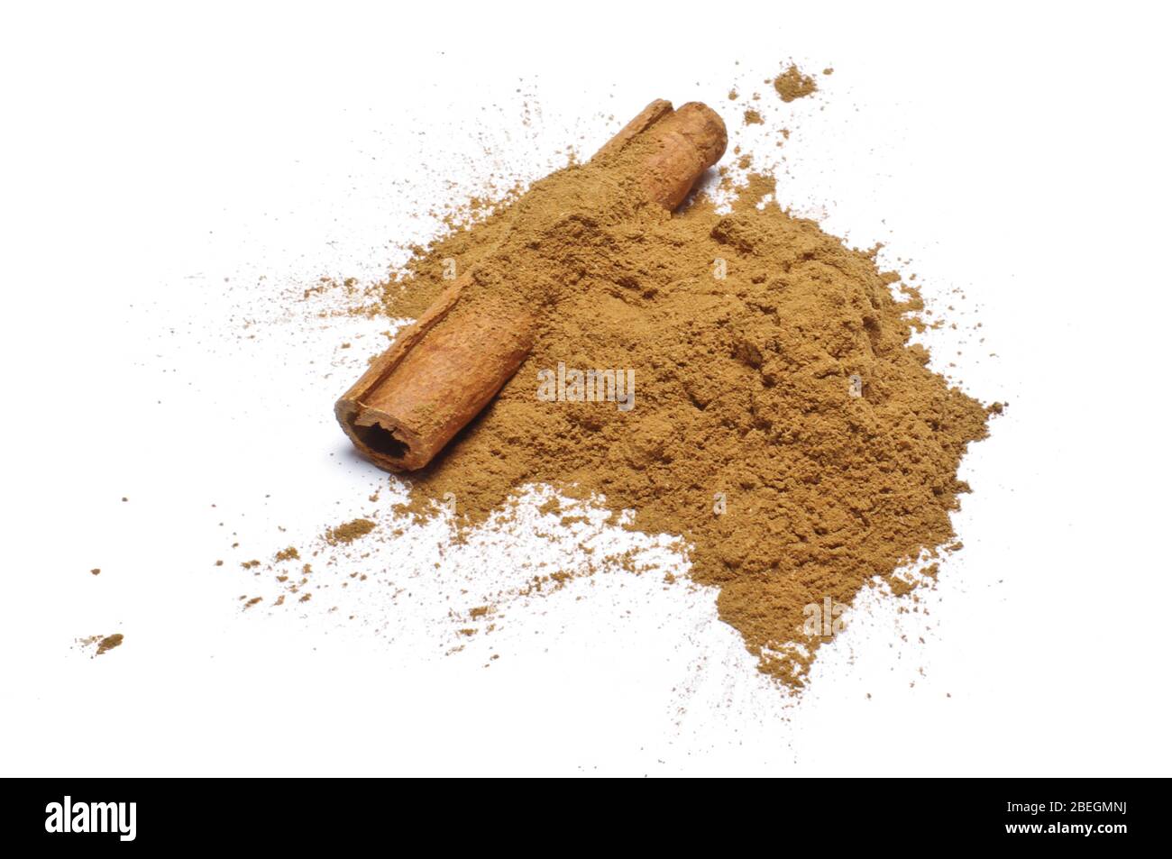 Cinnamon stick and powder isolated on the white background Stock Photo ...
