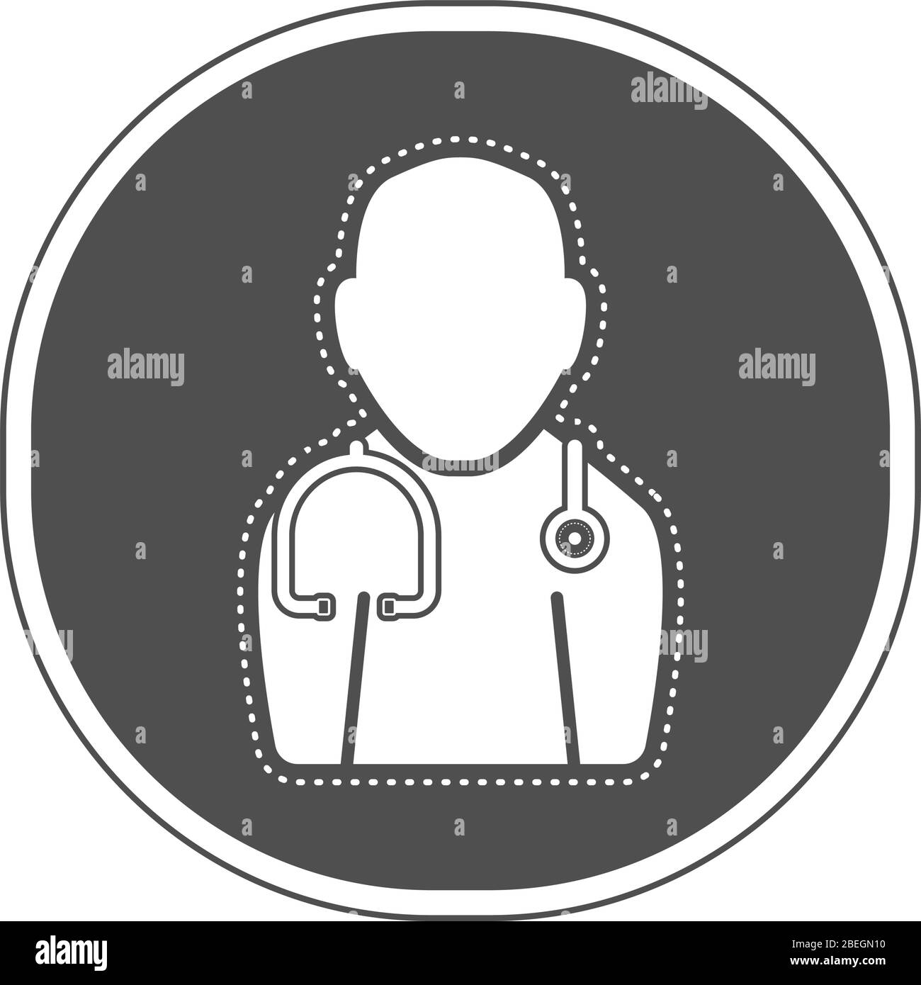Sticker of a doctor icon Stock Vector Image & Art - Alamy