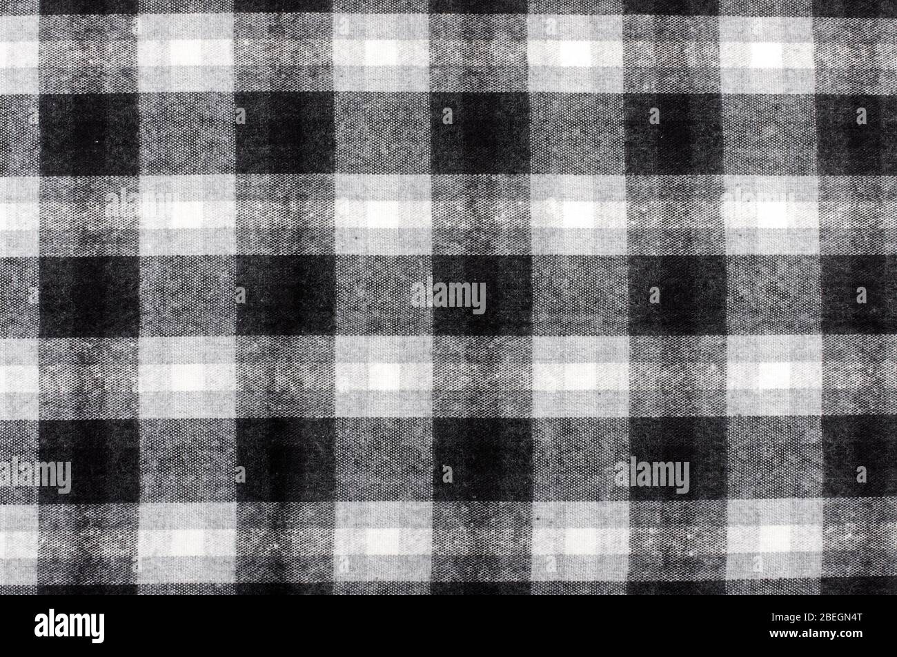 Black and white square patterns close up on fabric cloth Stock Photo ...