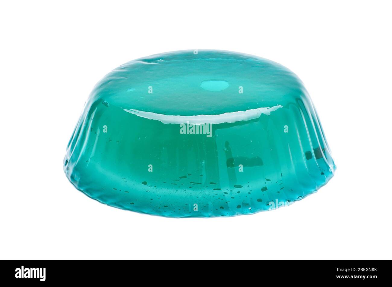 Blue sweet jelly dessert isolated on the white background Stock Photo ...
