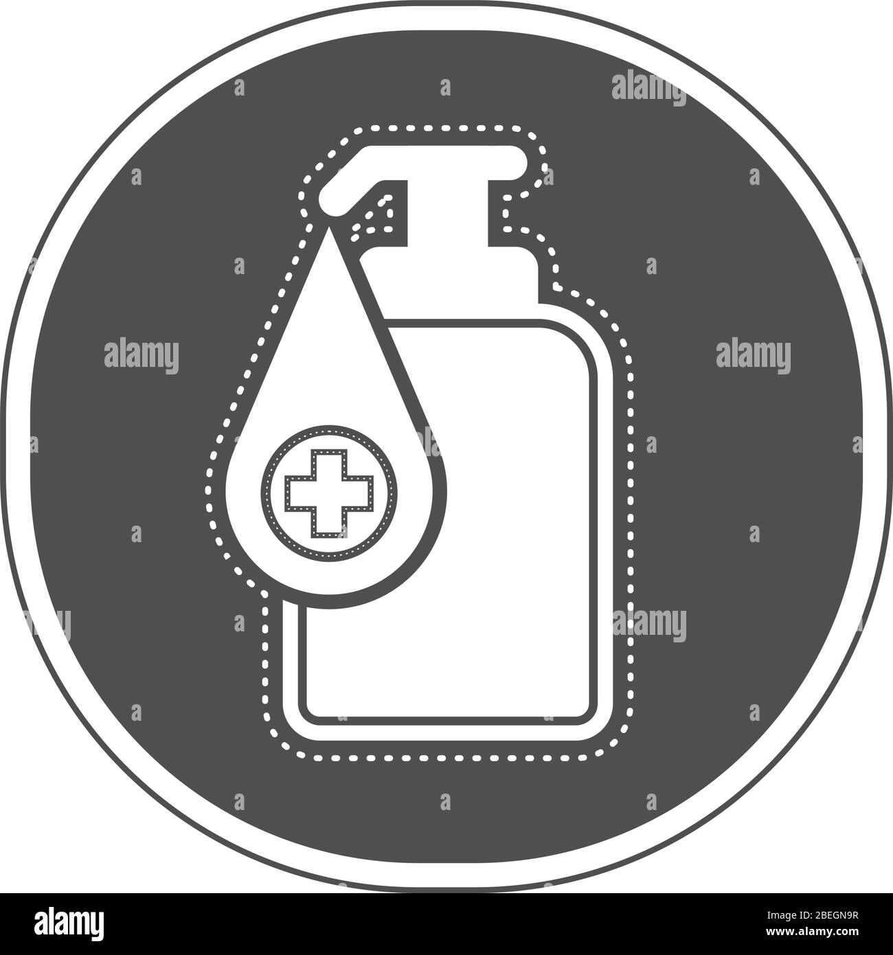 Sticker of a antibacterial gel icon Stock Vector Image & Art - Alamy