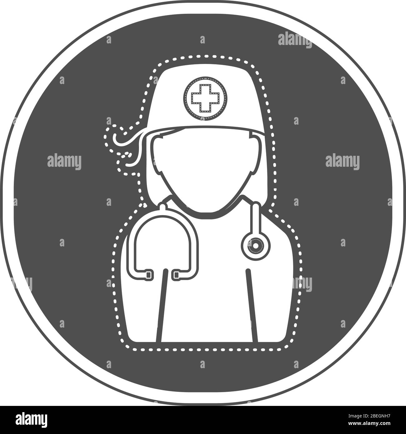 Sticker of a doctor icon Stock Vector Image & Art - Alamy