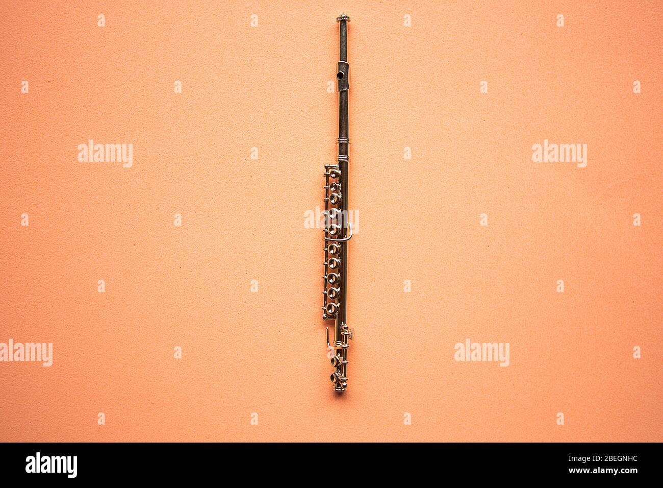 Toy flute on pastel pink background. Minimal concept Stock Photo - Alamy