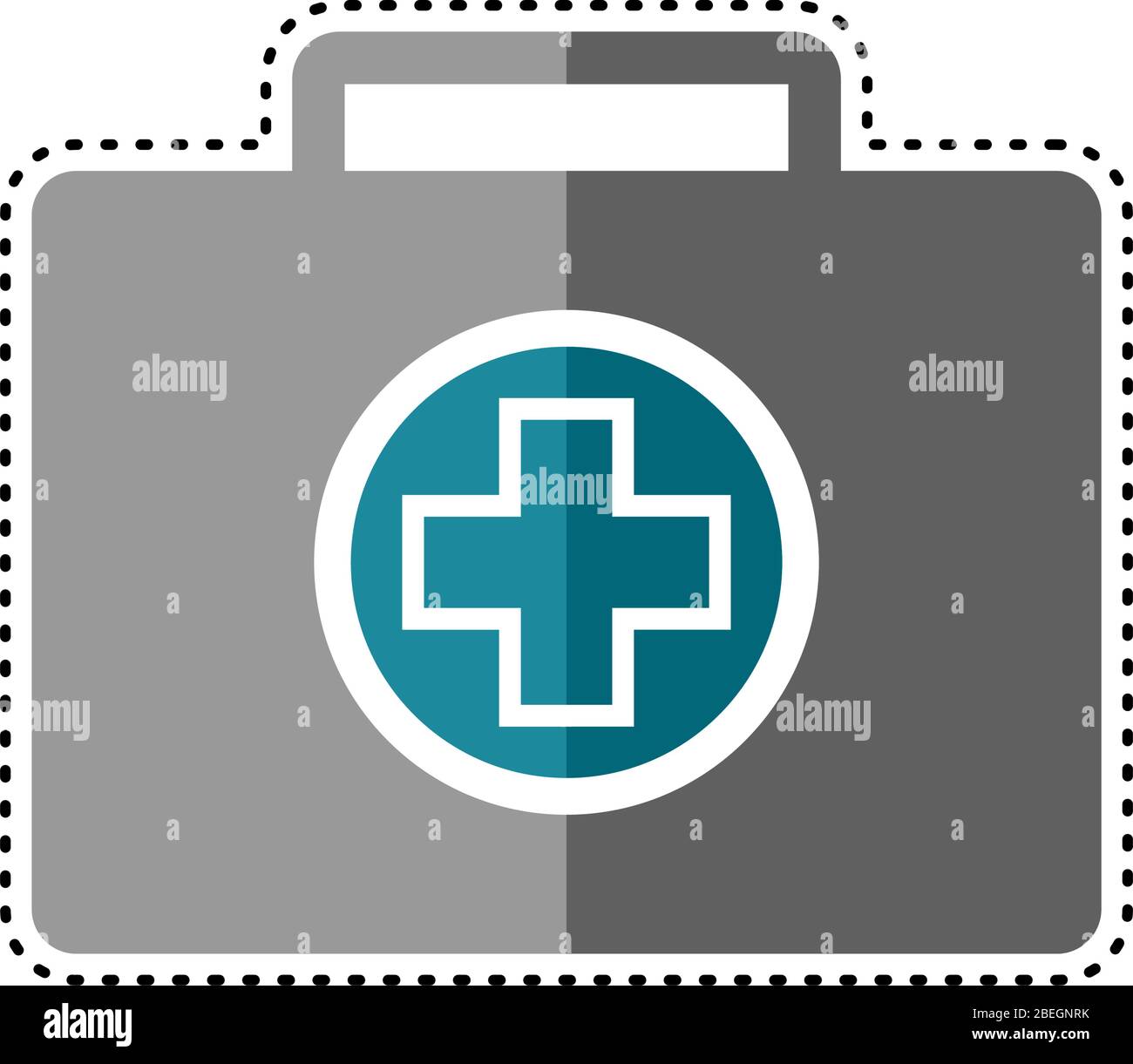 Dotted line medical briefcase Stock Vector Image & Art - Alamy