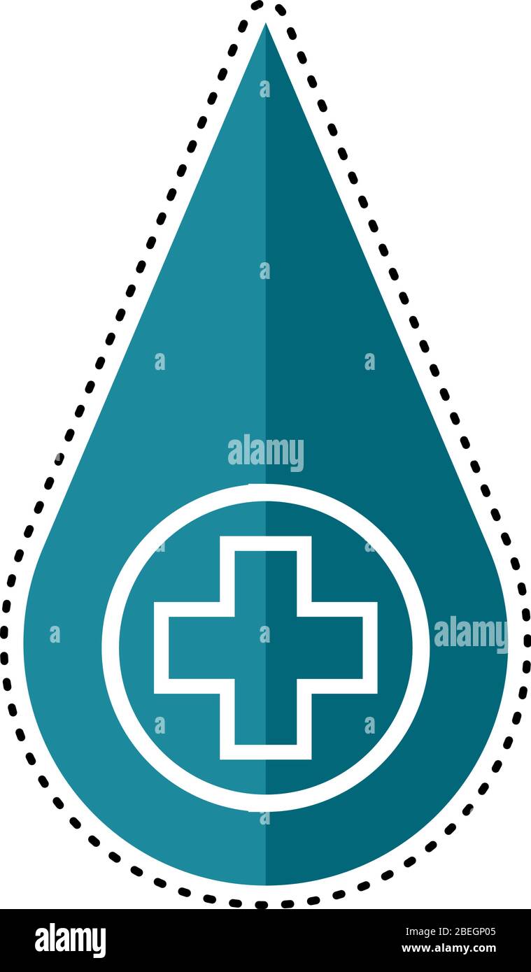 Dotted line hospital signal in a drop Stock Vector Image & Art - Alamy