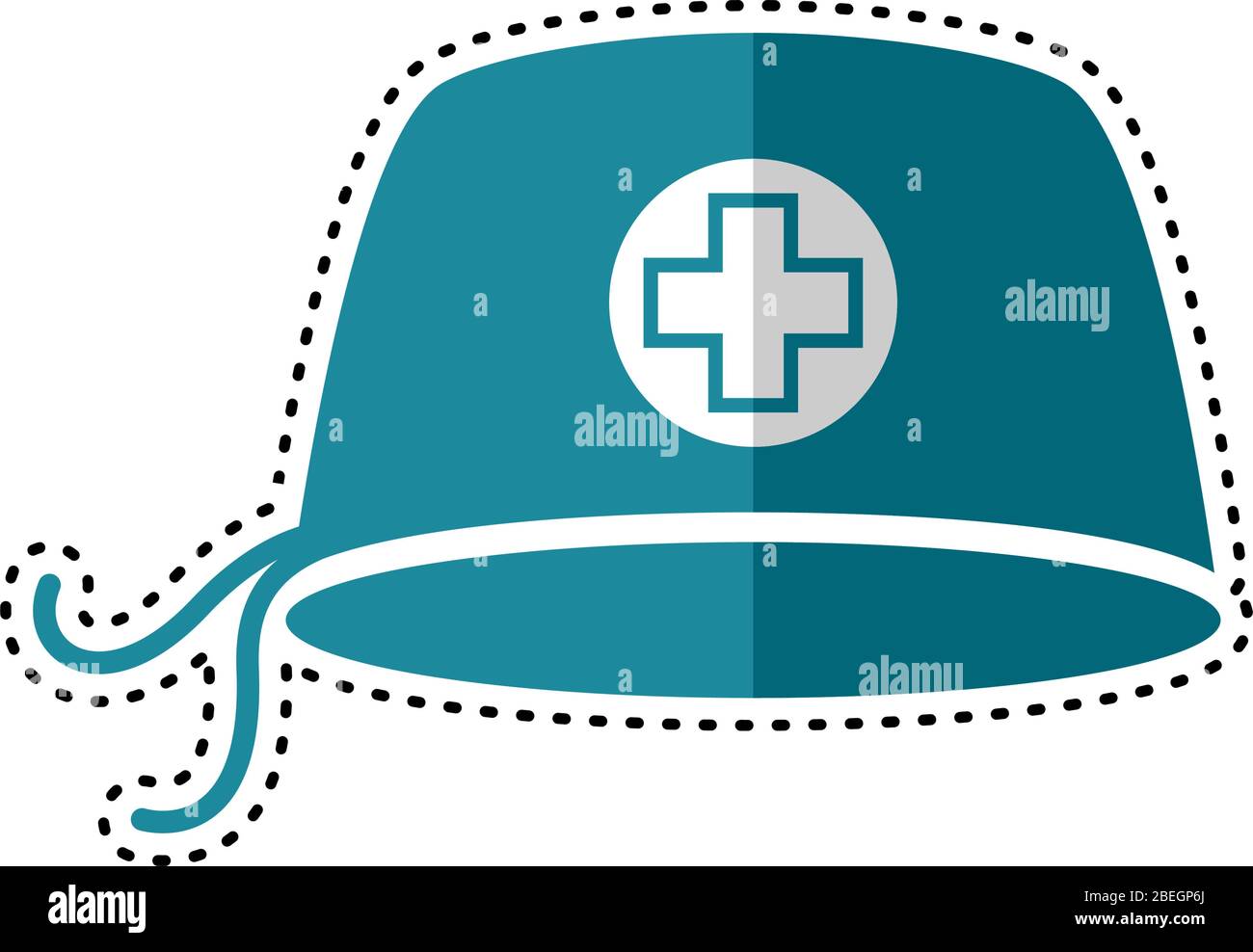 Dotted line surgical cap icon Stock Vector Image & Art - Alamy