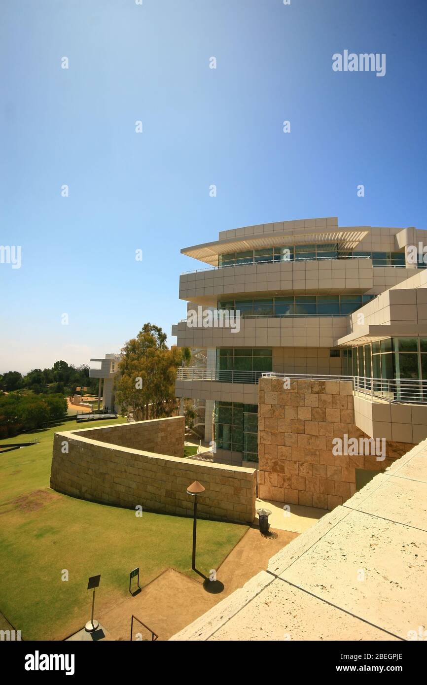 Los Angeles, AUG 21, 2009 - Exterior view of the Getty Center Stock ...