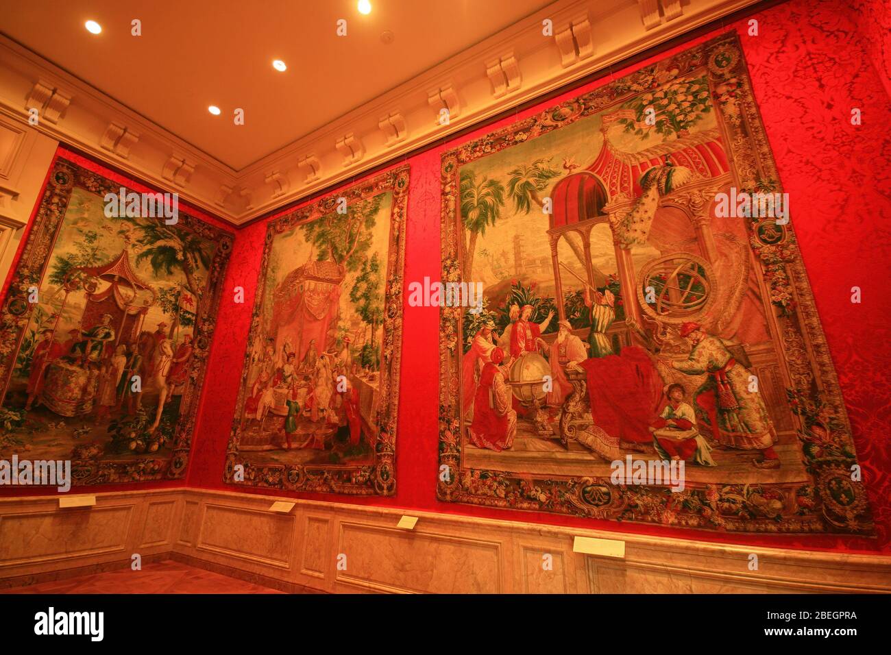 Los Angeles, AUG 21, 2009 - Interior view of the Getty Center Stock ...
