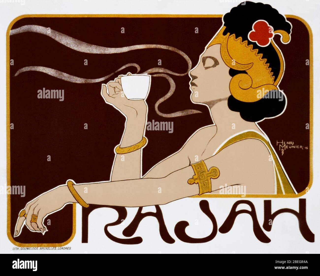 Henri Meunier, Rajah, advertising poster, 1897 Stock Photo - Alamy