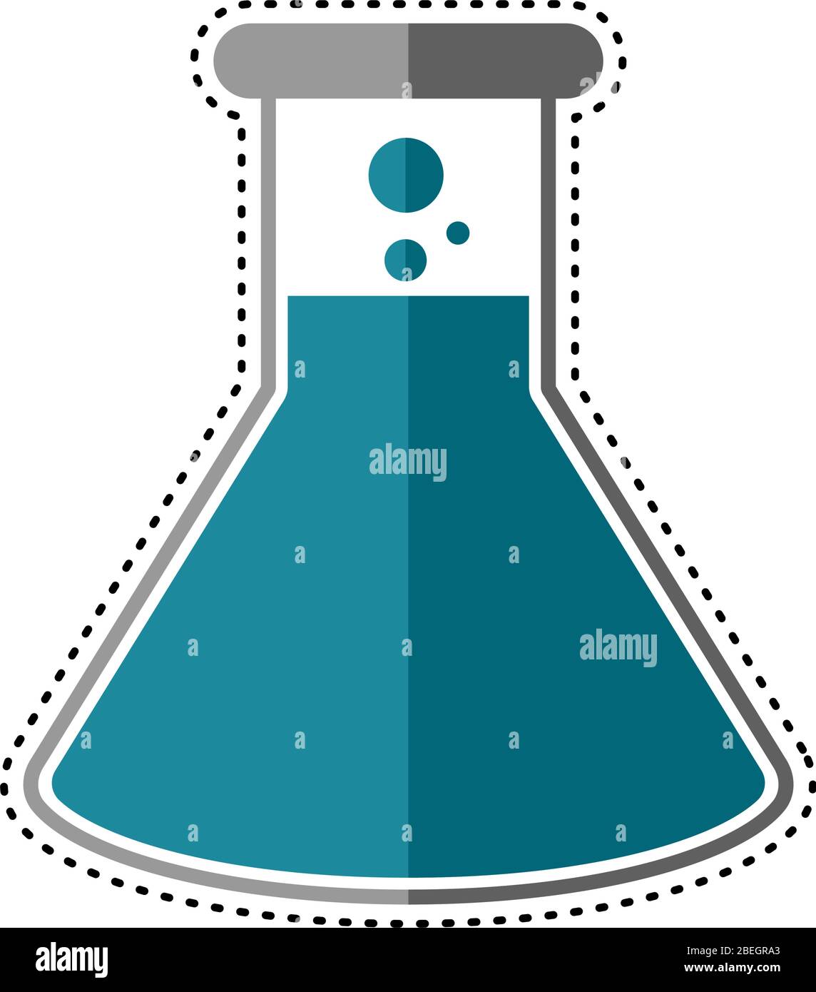 Dotted line test tube icon Stock Vector Image & Art - Alamy