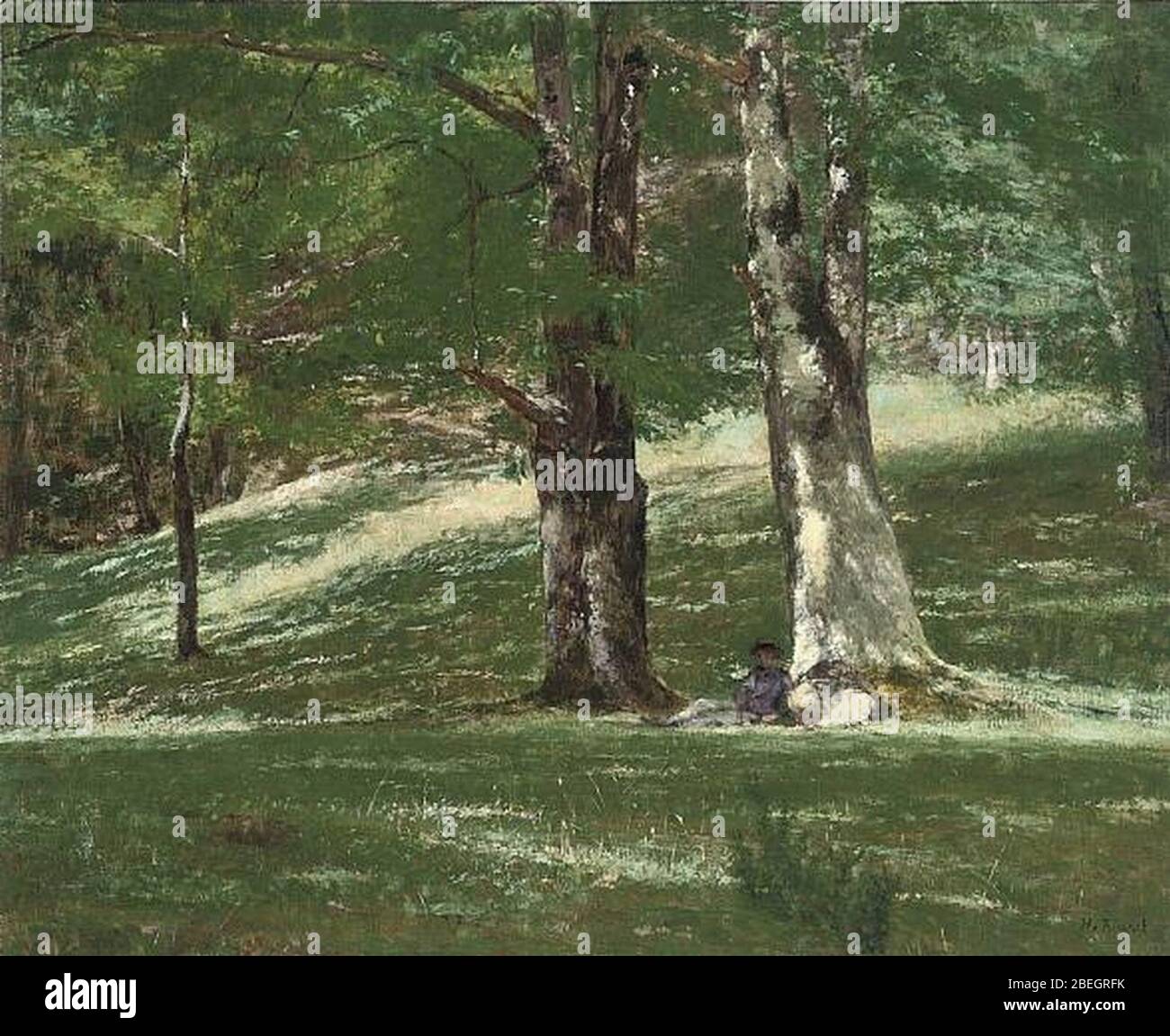 Henri Rouart - Dans la forêt de Fontainebleau Stock Photo - Alamy