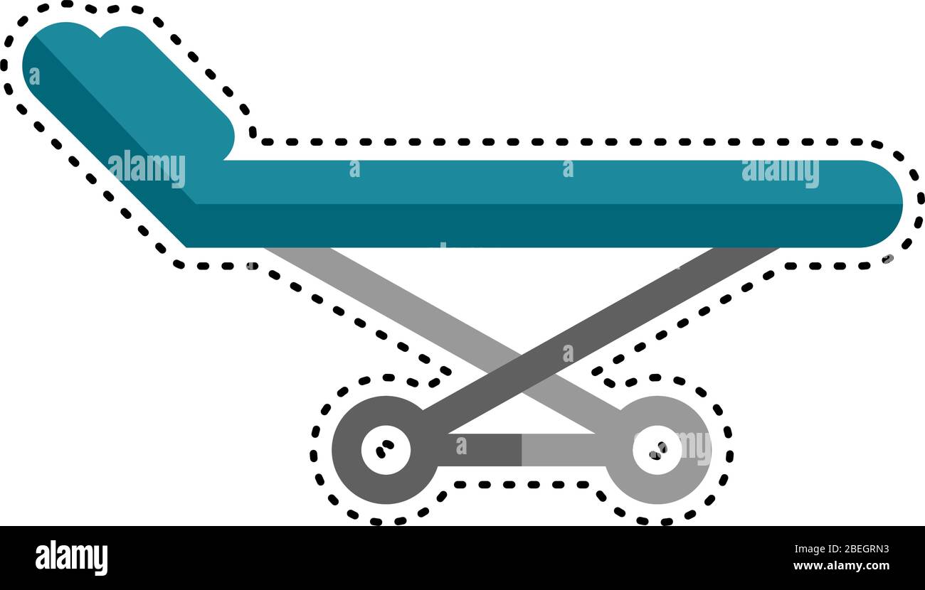 Dotted line hospital gurney icon Stock Vector Image & Art - Alamy