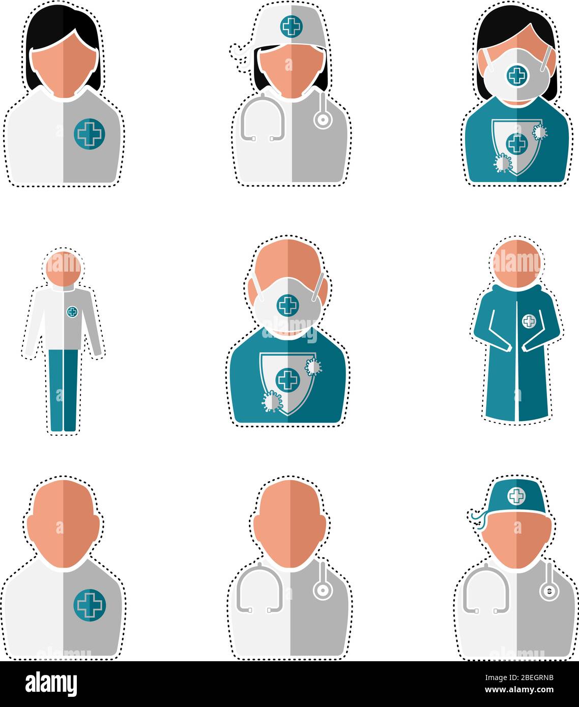 Set of doctors icons Stock Vector Image & Art - Alamy