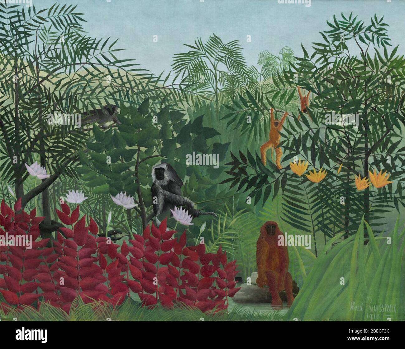 Henri Rousseau - Tropical Forest with Monkeys Stock Photo - Alamy