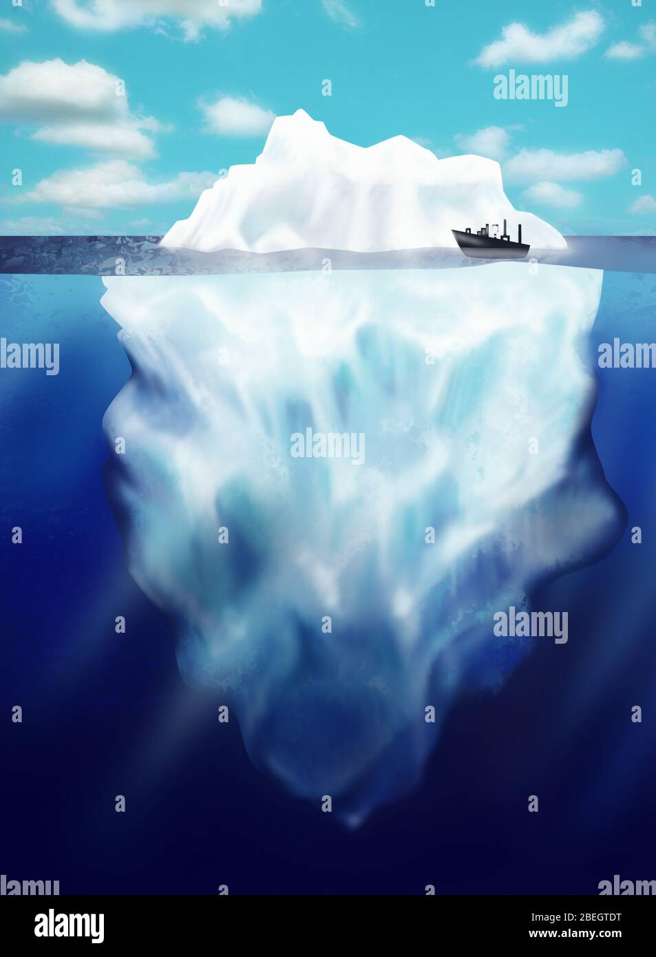Iceburg illustration hi-res stock photography and images - Alamy