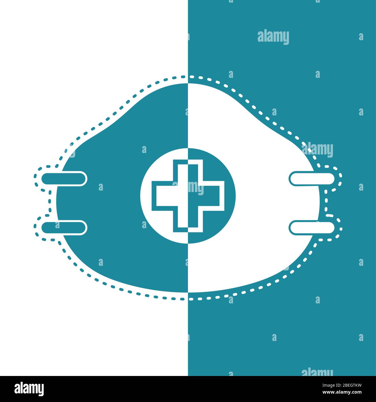 Bicolor icon of a n95 mask Stock Vector Image & Art - Alamy
