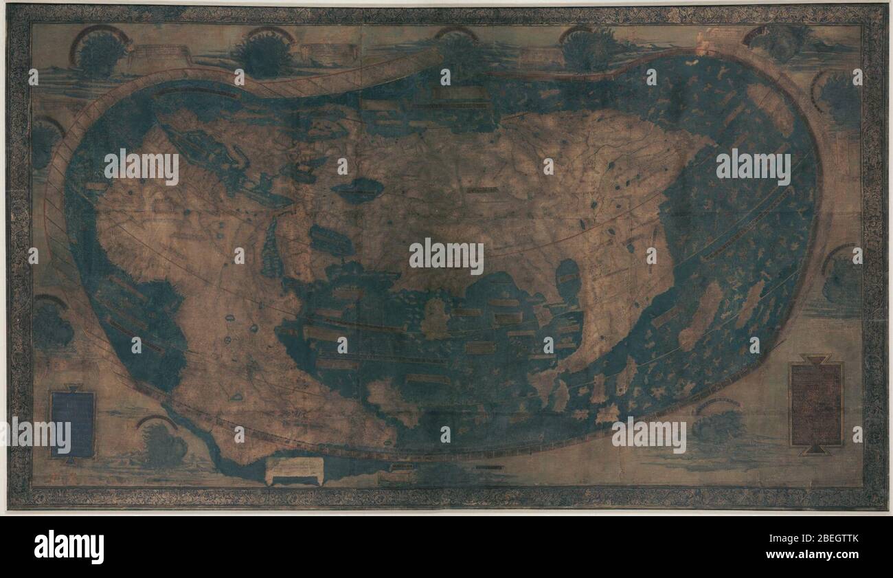 Map of the world by henricus martellus hi-res stock photography and ...